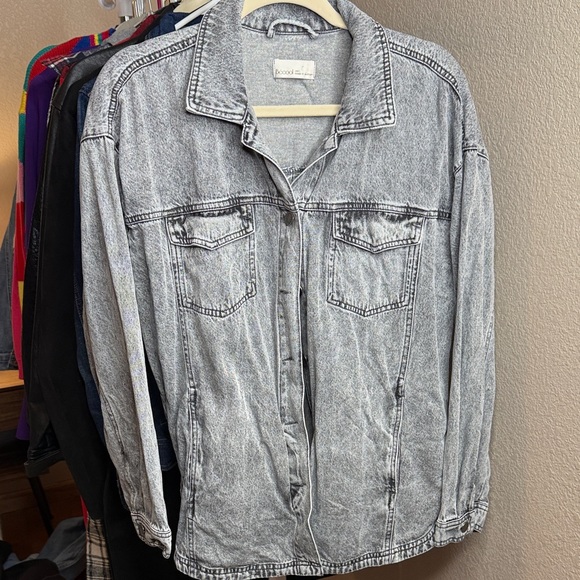 BE COOL | Jackets & Coats | Acid Wash Denim Shacket | Poshmark